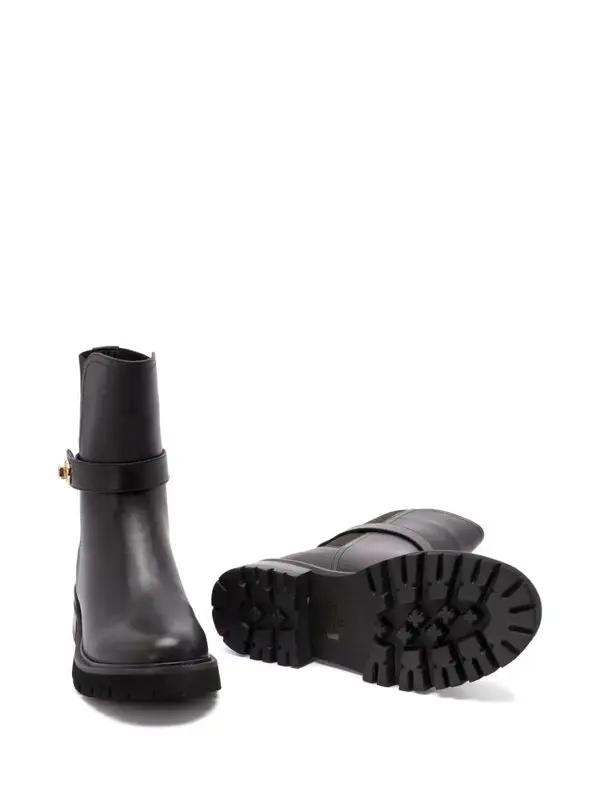 TWINSET Buckled Leather Boots