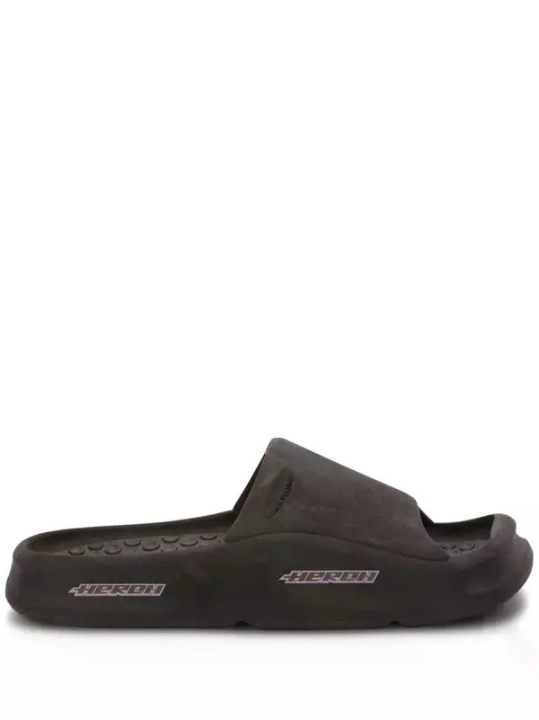 Heron Preston Moulded Flat Slides - Black