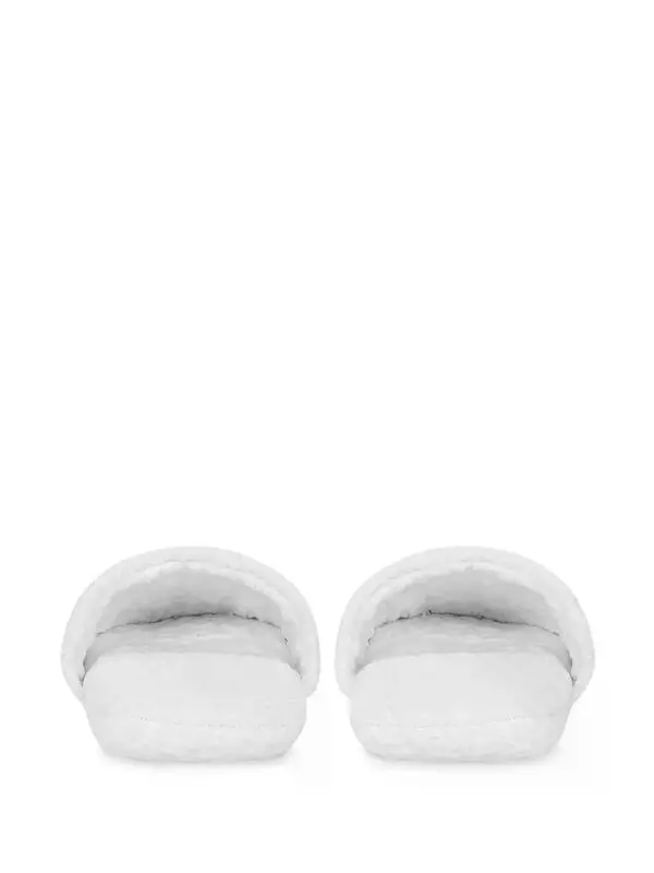 Dolce & Gabbana Jacquard Cotton Slippers - White