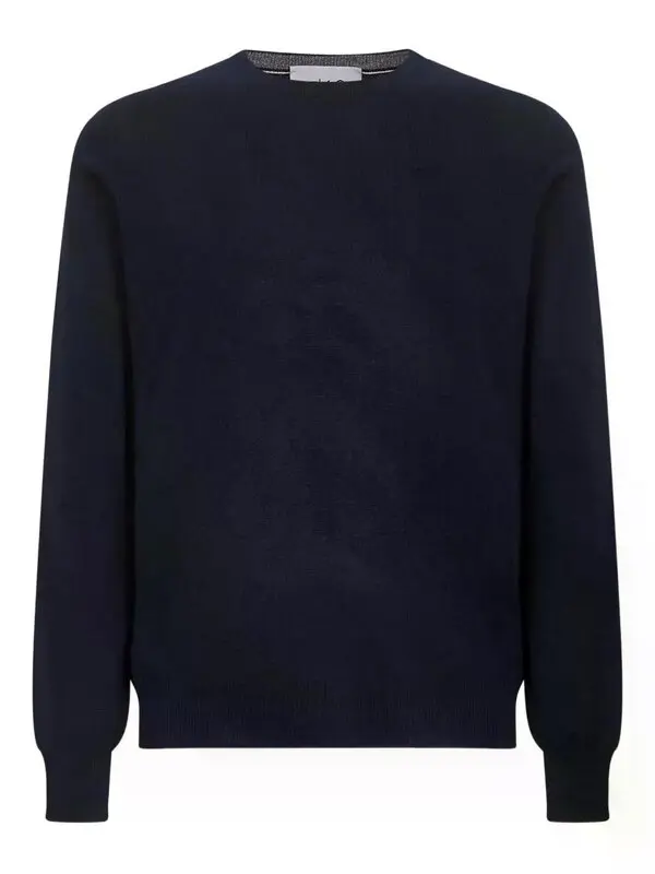 D4.0 Ribbed Crew-neck Sweater - Blue