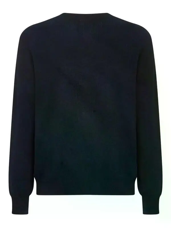 D4.0 Ribbed Crew-neck Sweater - Blue