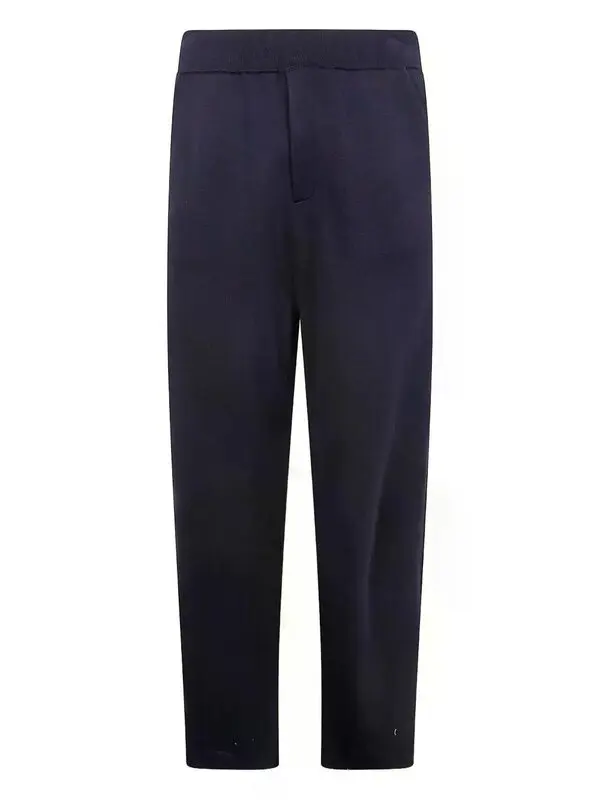Emporio Armani Elastic Waistband Welt Pocket Trousers - Blue