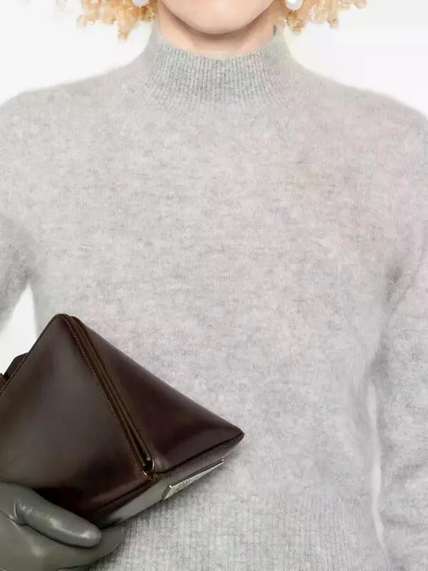 Sportmax High-neck Cropped Sweater - Grey