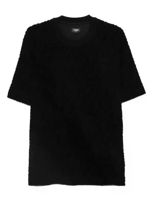Fendi Textured Crew-neck T-shirt