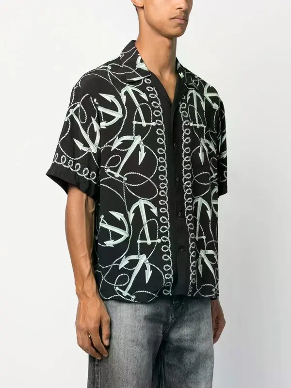 NEIGHBORHOOD Anchor-print Camp Shirt