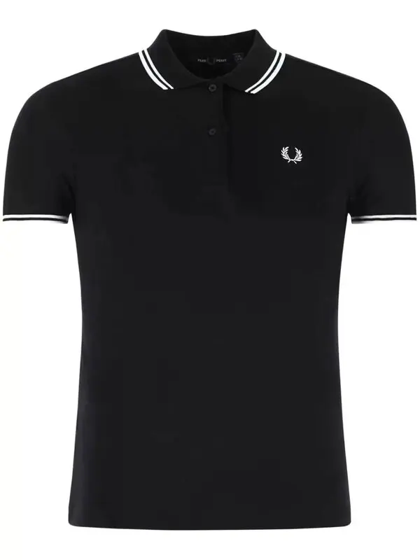 Fred Perry Logo-embroidered Polo Shirt - Black