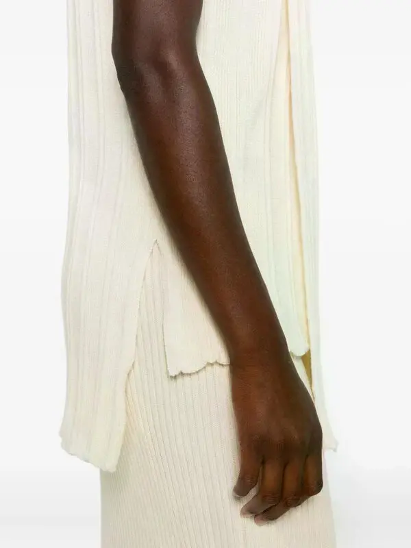 JIL SANDER Ribbed Sleeveless Scoop Neck Top