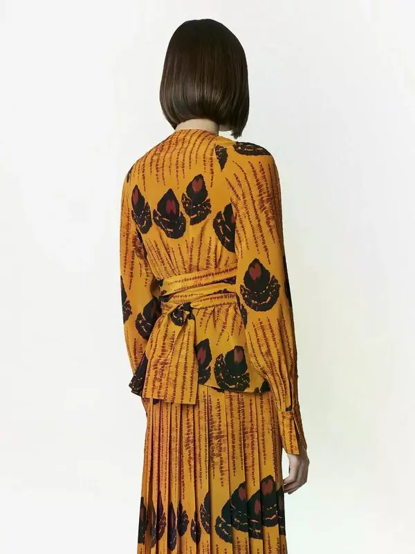 Altuzarra Dagur" Graphic Print Silk Blouse