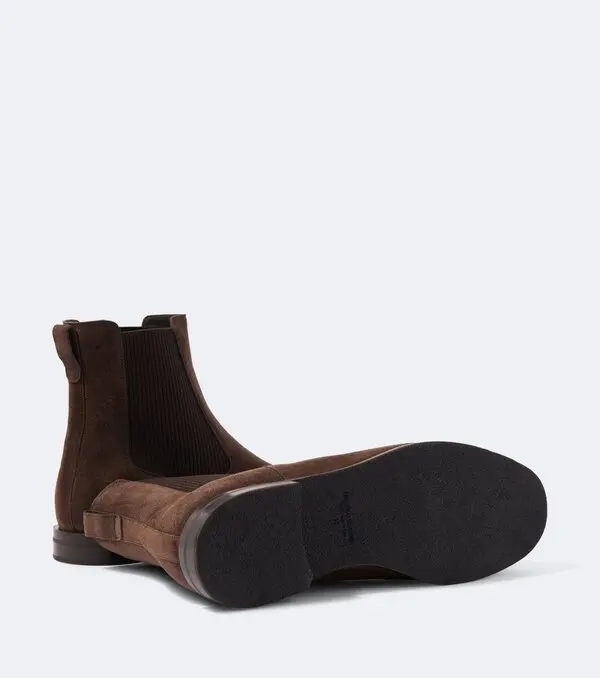Manolo Blahnik Suede Chelsea Boots