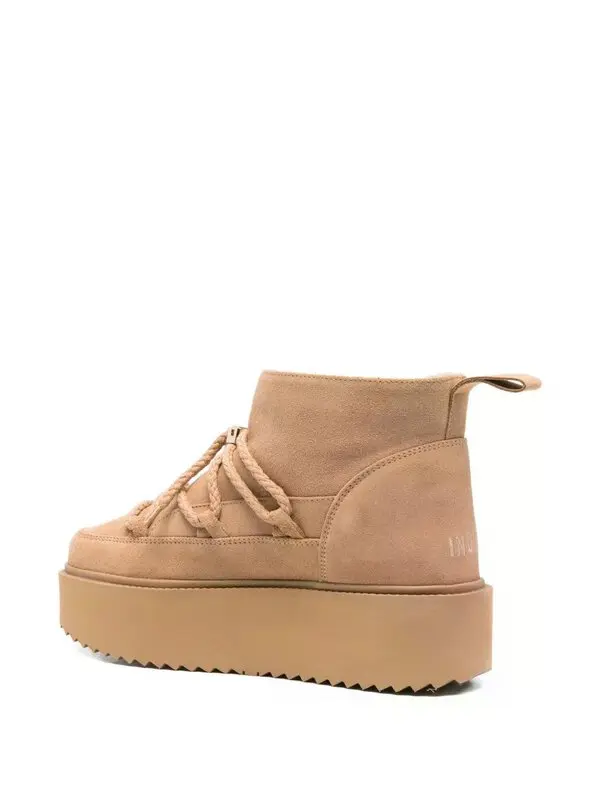 Inuikii Classic Suede Platform Boots - Neutrals