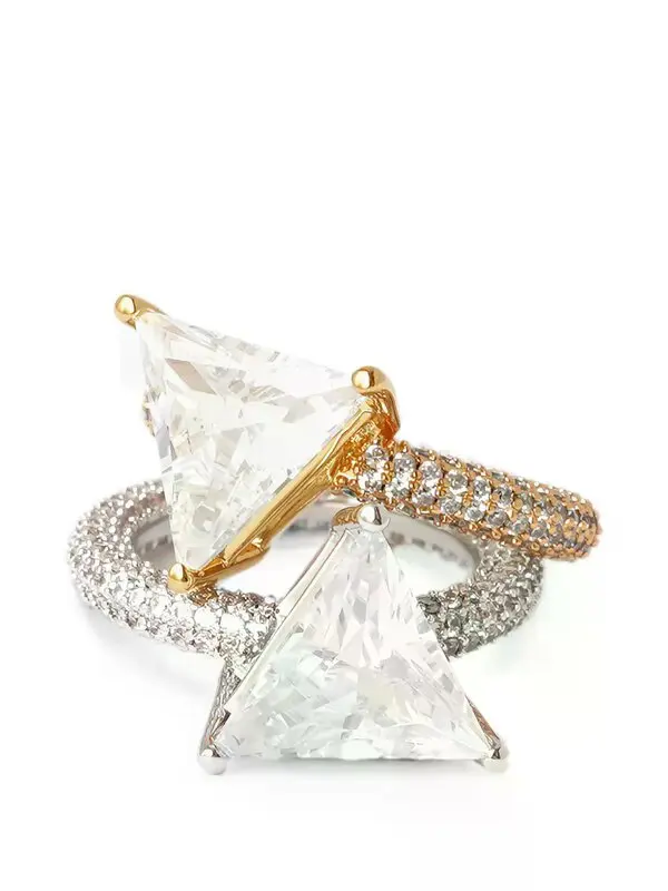 IZABEL DISPLAY Mega Triangle Pavé Ring - Silver