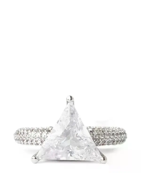 IZABEL DISPLAY Mega Triangle Pavé Ring - Silver