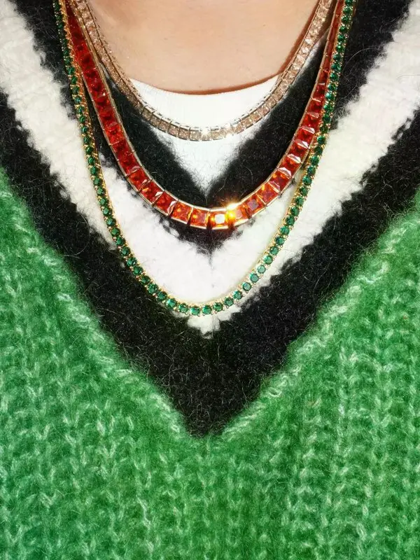 IZABEL DISPLAY Tennis Square Necklace