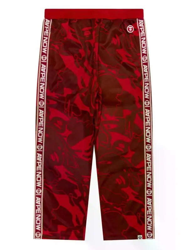 AAPE BY *A BATHING APE Ape Head Logo-patch Track Pants - Red