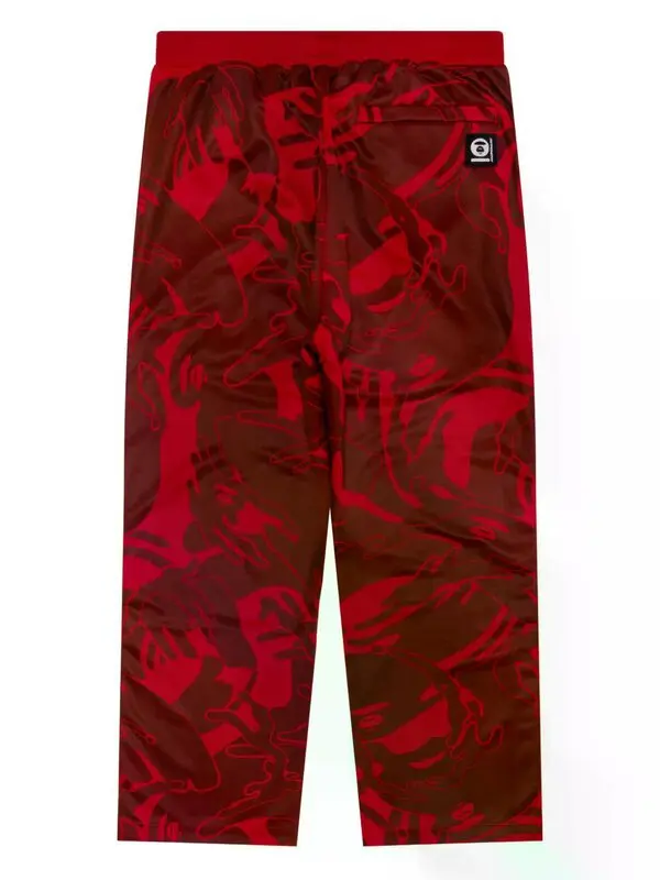 AAPE BY *A BATHING APE Ape Head Logo-patch Track Pants - Red