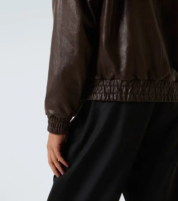 Saint Laurent Leather Bomber Jacket