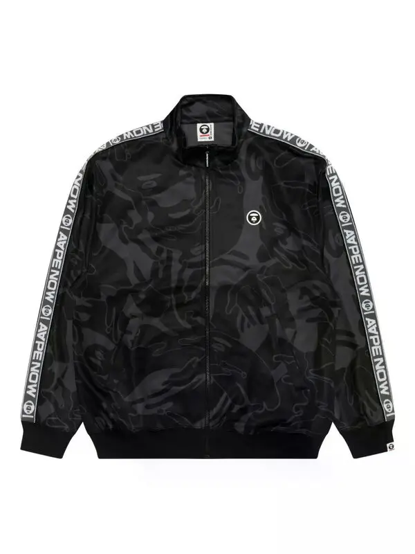 AAPE BY *A BATHING APE Camouflage Print Zip-up Bomber Jacket - Black