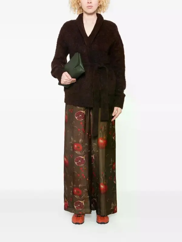 UMA WANG Belted Cardigan With Shawl Collar