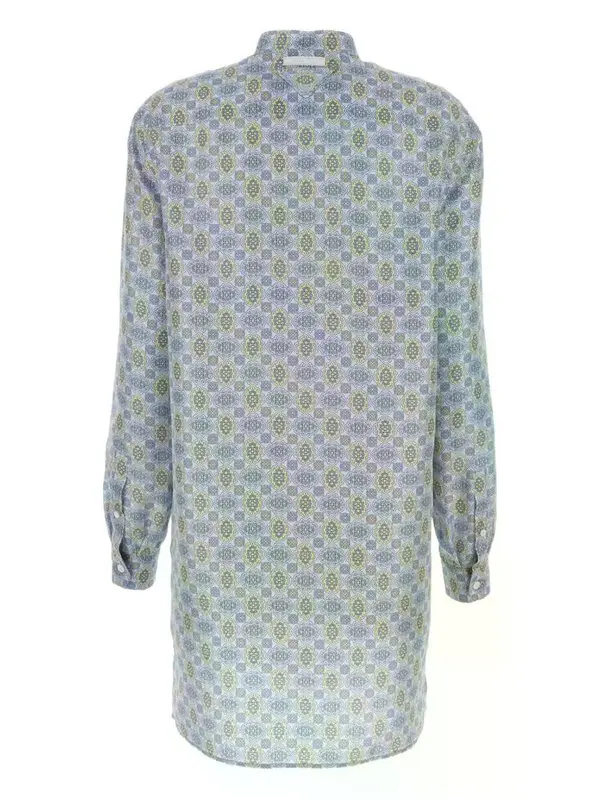 Prada Printed Silk Shirt Dress