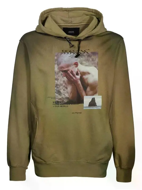 ISO.POETISM Printed Cotton Hoodie