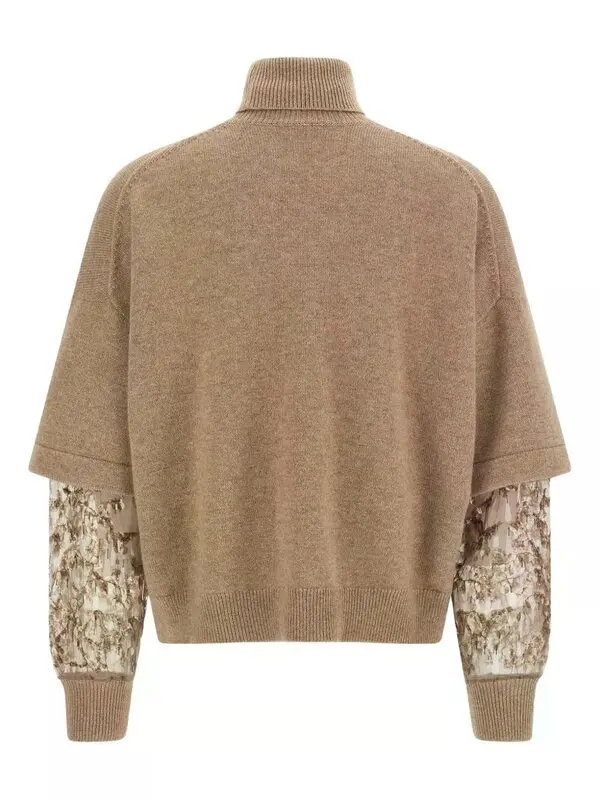 Brunello Cucinelli Sequin-embellished High-neck Sweater