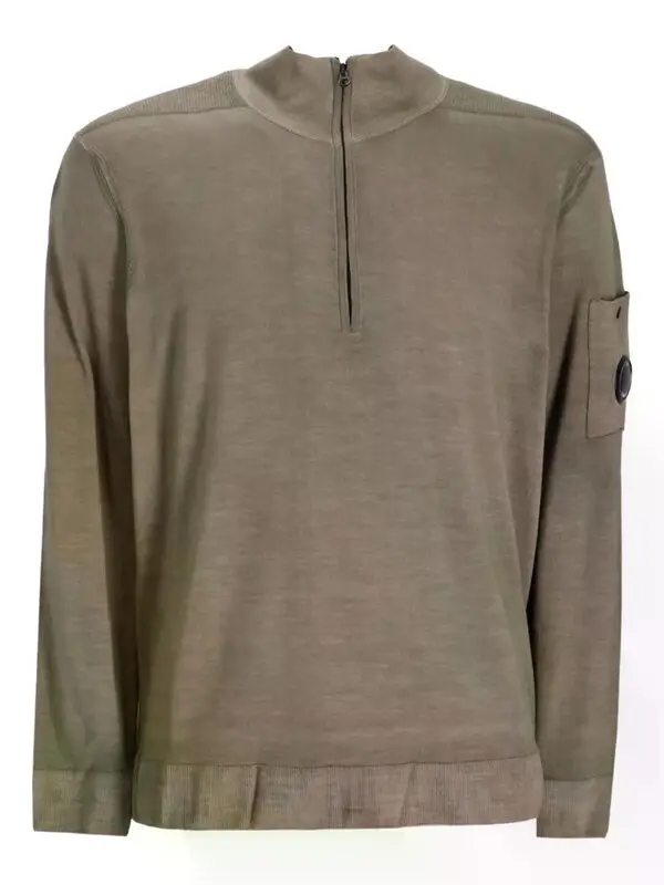 C.P. COMPANY Half-zip Lens-pocket Sweater - Green