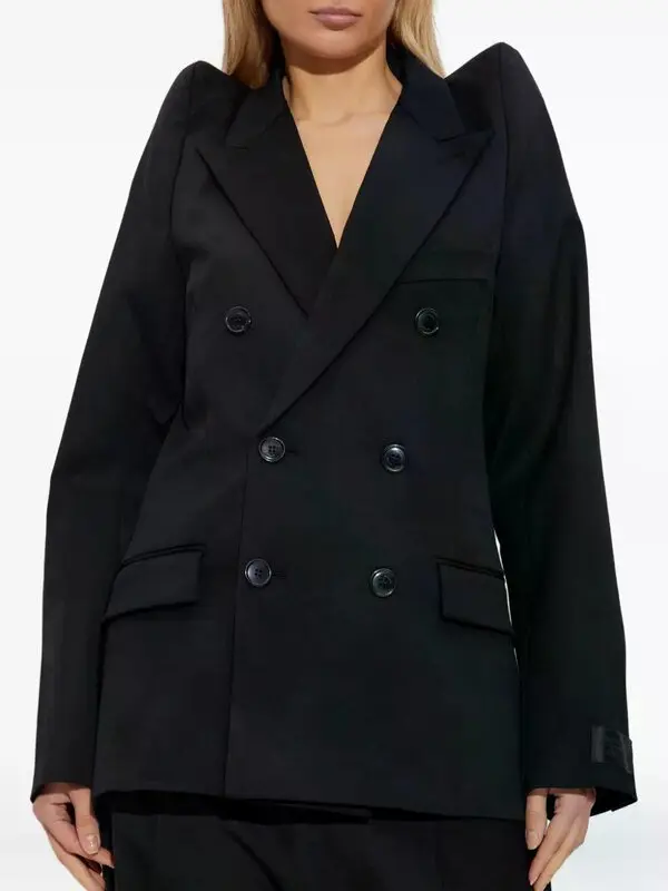 Vetements Padded-shoulder Double-breasted Jacket