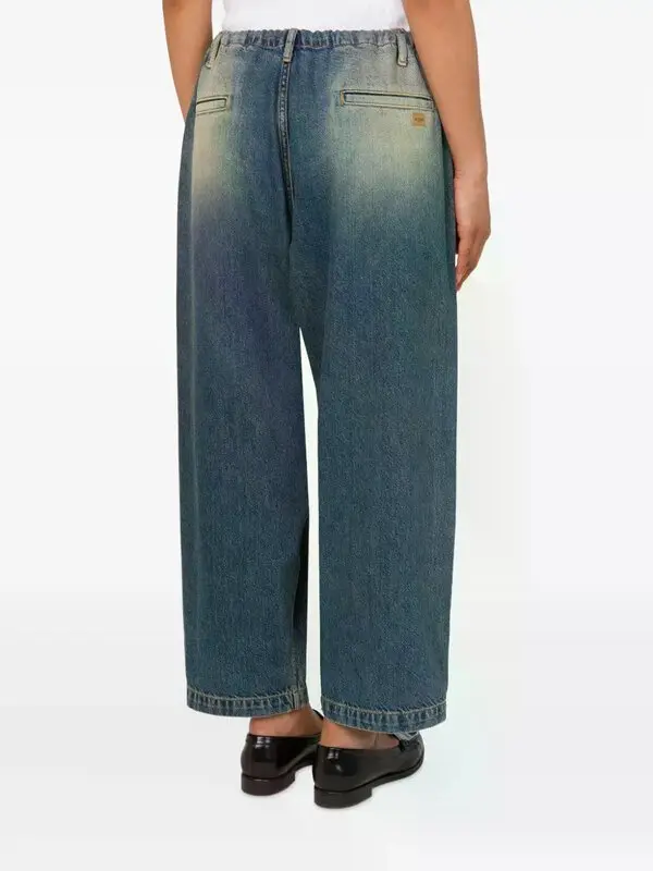 Moschino Drawstring-waist Pleated Front Jeans