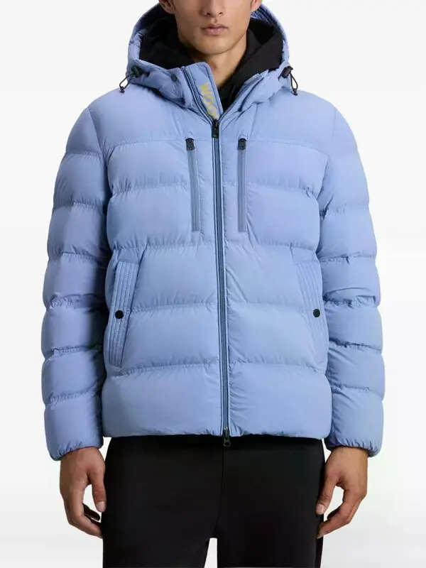 Woolrich Stretch Hooded Puffer Jacket - Blue
