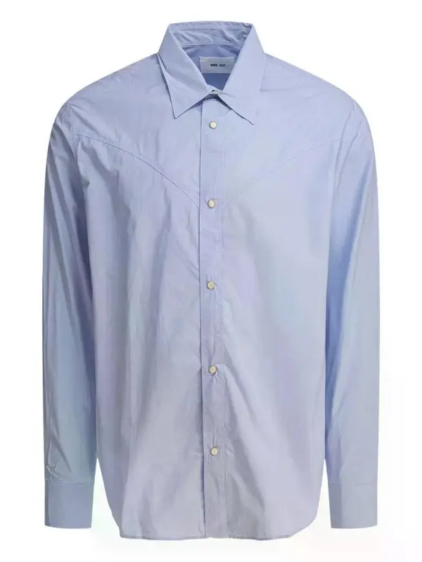 Nn07 Organic-cotton Shirt - Blue