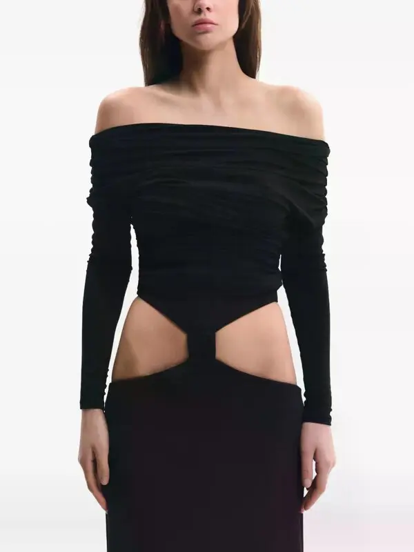 LIKA Off-shoulder Draped Bodice Top