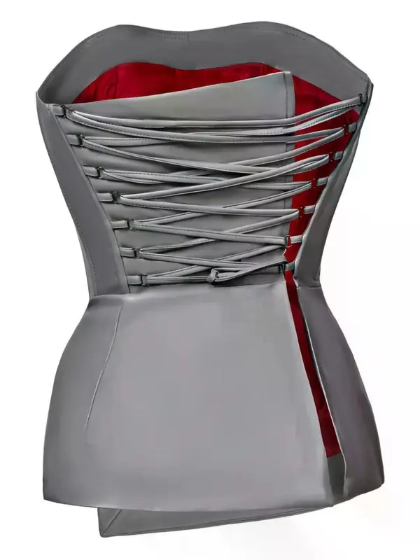 LIKA Lace-up Corset Top - Grey