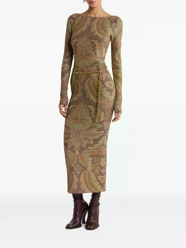 Etro Paisley Pattern Midi Skirt