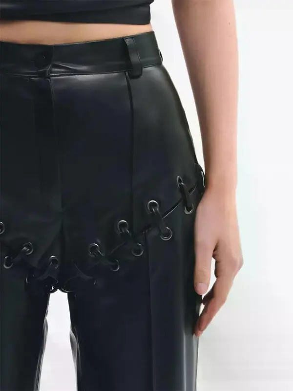 LIKA Lace-up Eyelet Shorts - Black