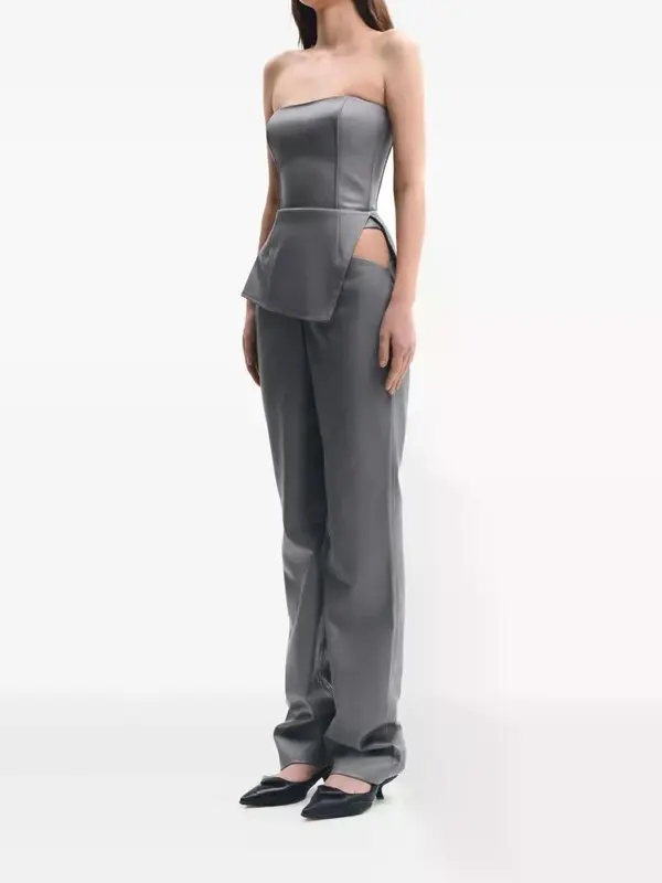 LIKA Name Cut-out Trousers - Grey