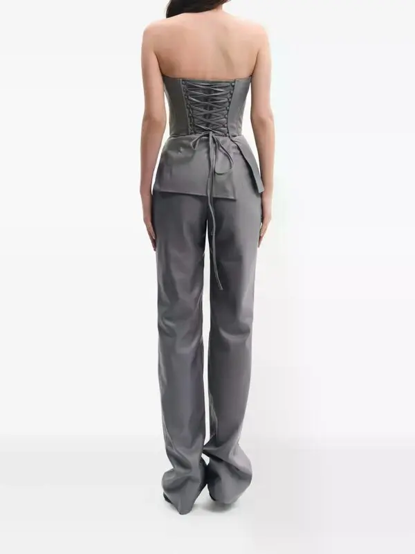 LIKA Name Cut-out Trousers - Grey