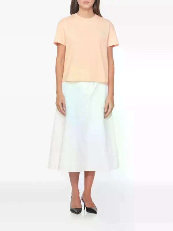 A.p.c. Embroidered-logo T-shirt - Orange