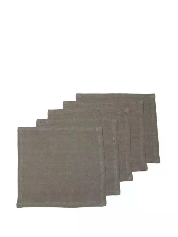 ONCE MILANO Set Of Five Cocktail Napkins