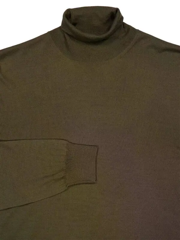 Boglioli Virgin Wool High Neck Sweater - Green