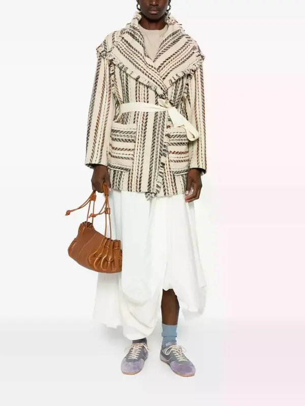 MARANT ETOILE Illisa Striped Fringed Jacket