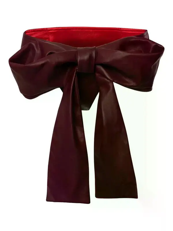LIKA Bow-detail Mini Shorts - Red