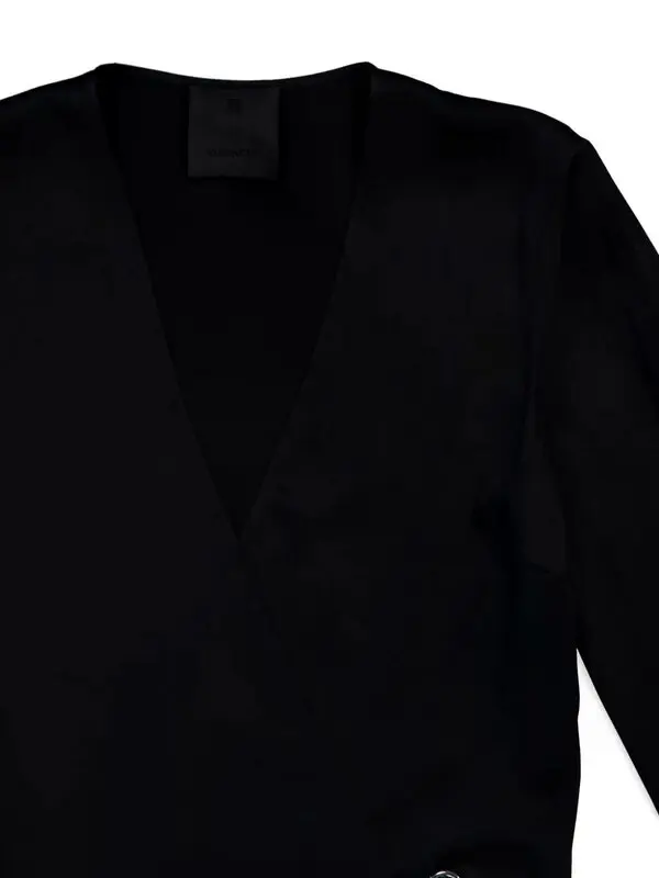 Givenchy V-neck Satin Wrap Top