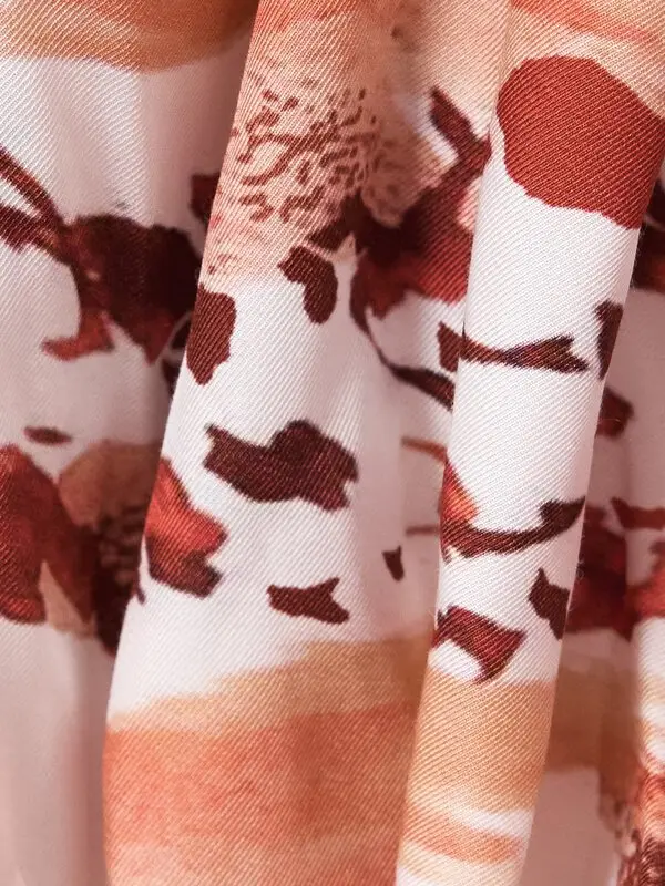 JW Anderson Pleated Printed Twill Mini Skirt