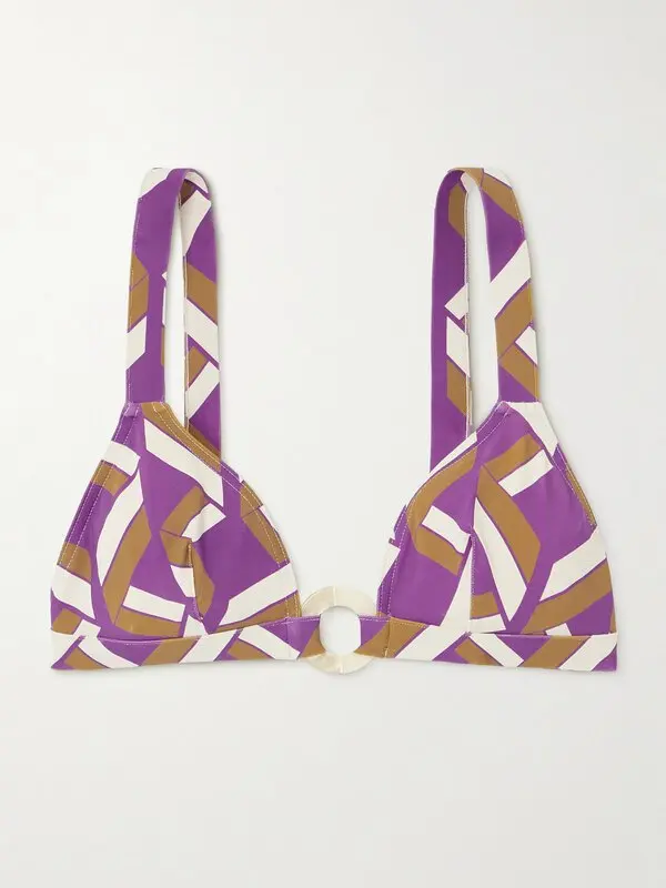 ERES Must Embellished Printed Triangle Bikini Top - Multi