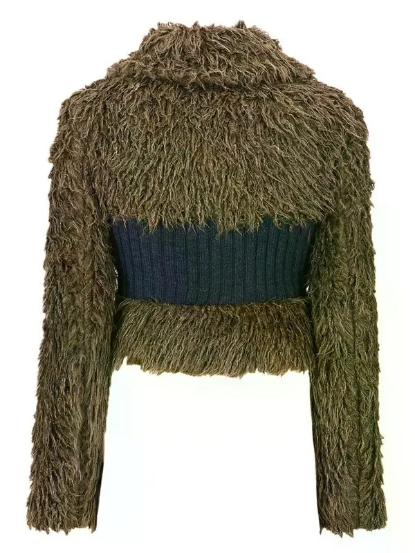 Andersson Bell Belted Shearling Cardigan