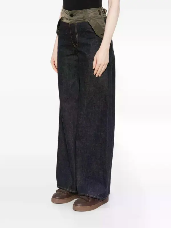 Sacai Panelled Cotton Jeans