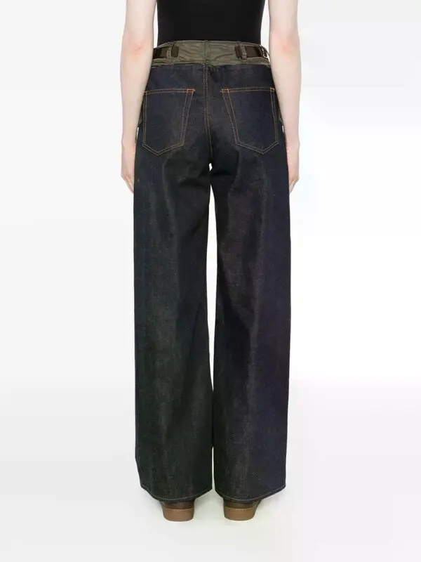 Sacai Panelled Cotton Jeans
