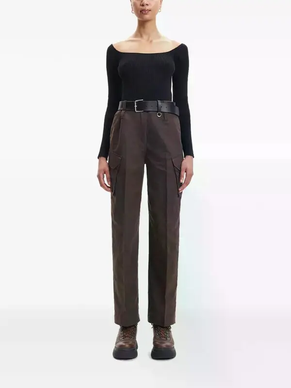 SAMSOE SAMSOE Ribbed Scoop Neck Top