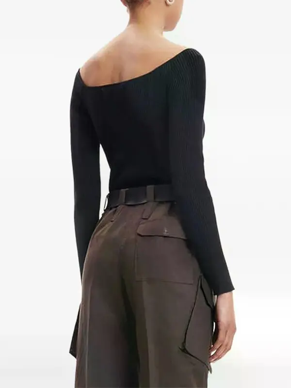 SAMSOE SAMSOE Ribbed Scoop Neck Top