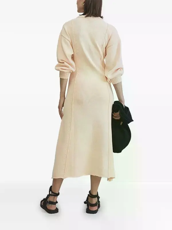 Rodebjer Crewneck Midi Dress With Cuffed Sleeves